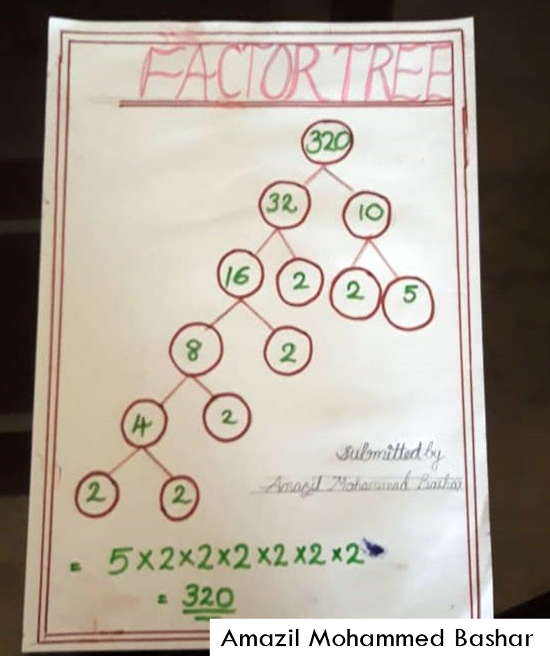 Math Activity Factor Tree The Yenepoya School Mangalore